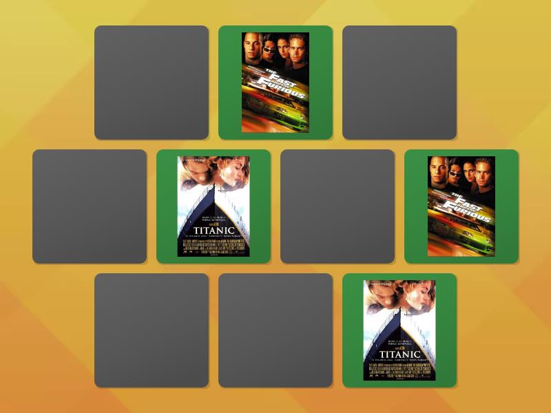 Find the partner of each movie - Matching pairs