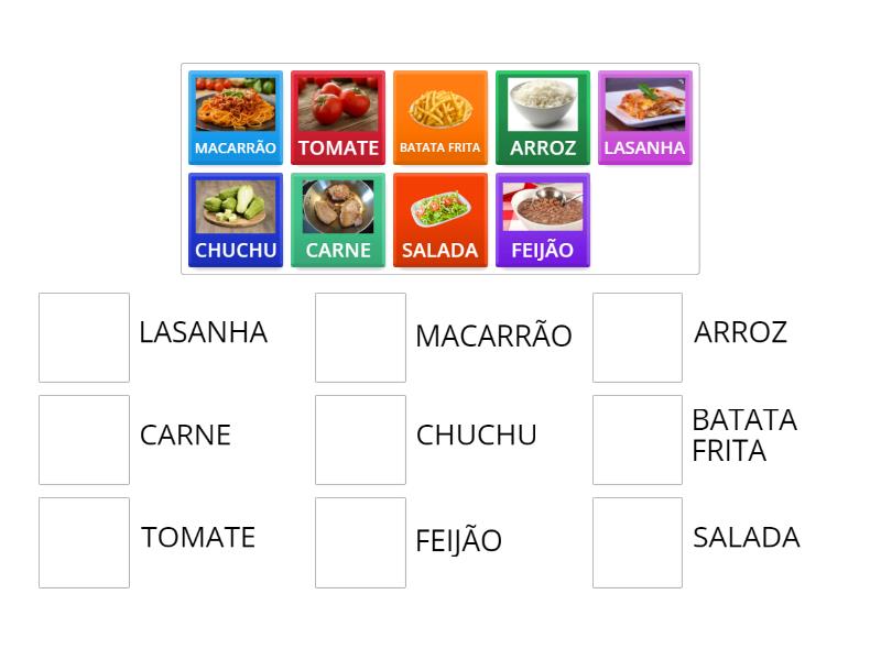 JOGO DAS COMIDAS - Match up