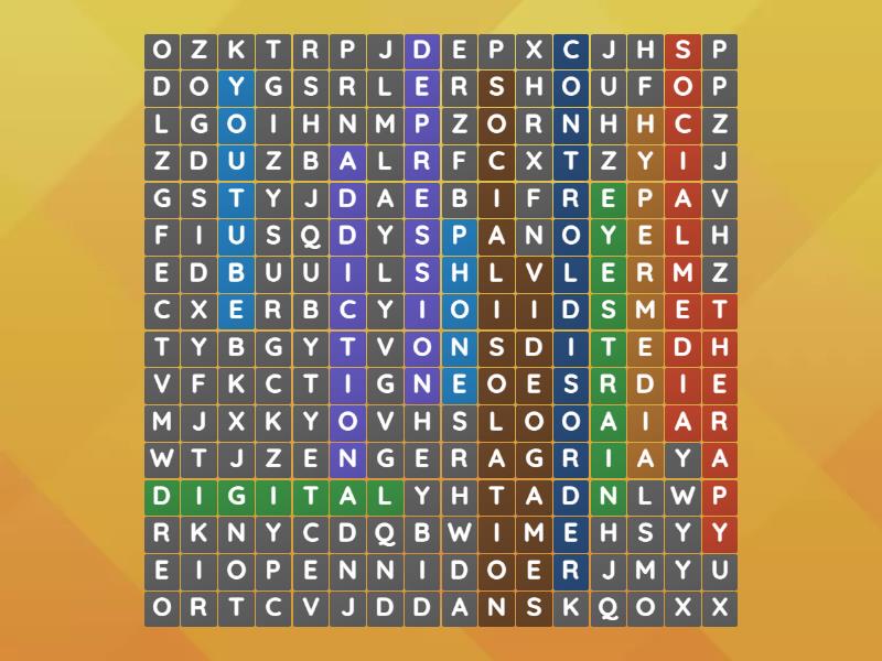 Mini - Digital Addiction - Wordsearch