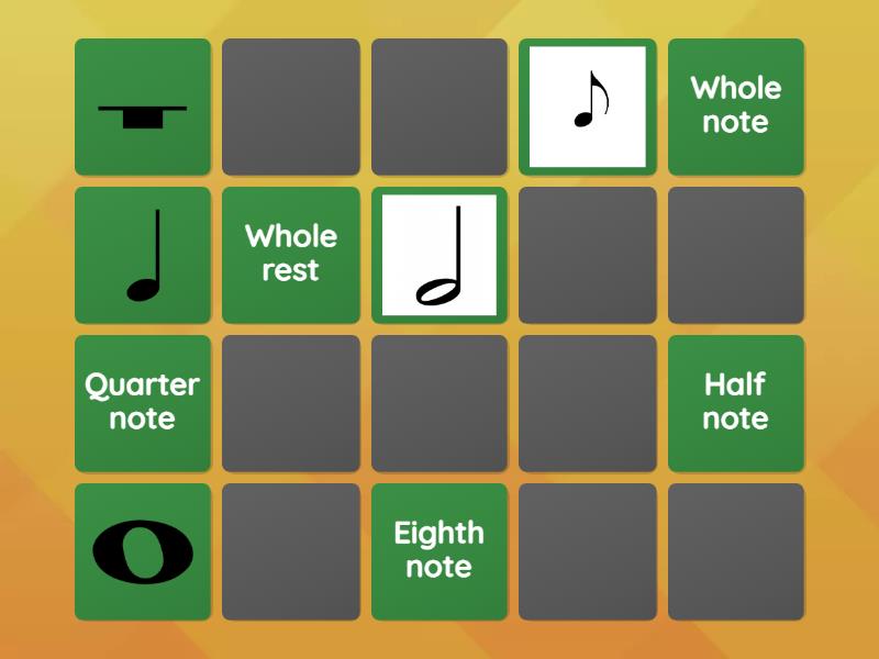 Note Values - Matching pairs