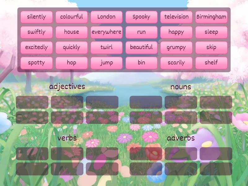 New sorting for adverbs, nouns, verbs - Group sort