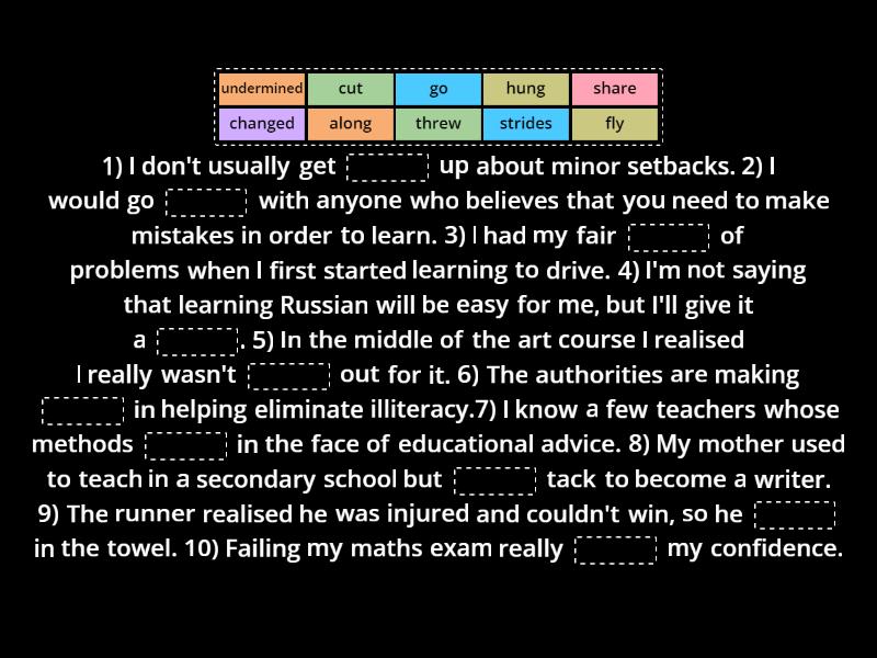 Is Failure Good For You? Idioms - Complete the sentence