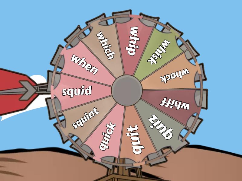 Reading Wheel - qu and wh - Spin the wheel