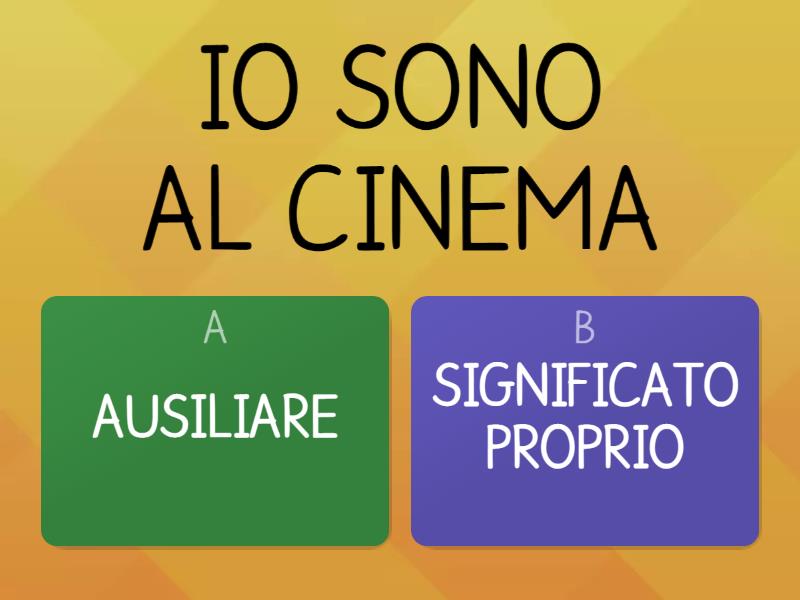 VERBO ESSERE: AUSILIARE O SIGNIFICATO PROPRIO? - Quiz
