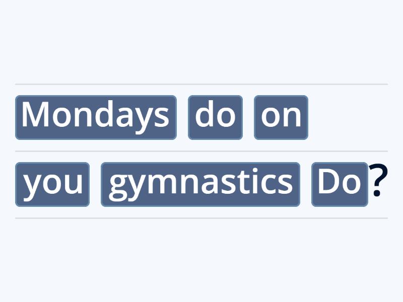 AS2 (Present Simple) - Unjumble