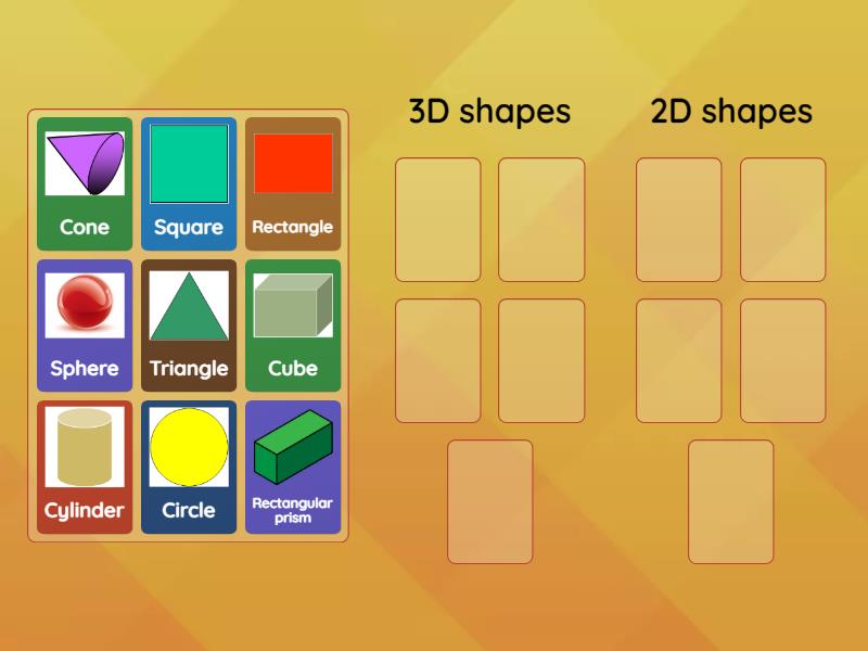 DEMO - 2D shapes and 3D shapes - Group sort