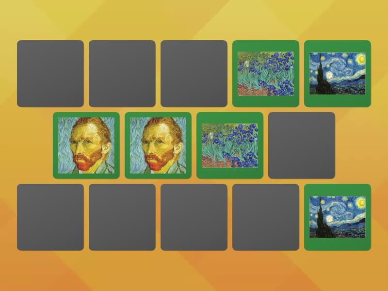 VINCENT VAN GOGH FAMOUS PAINTINGS - Matching pairs