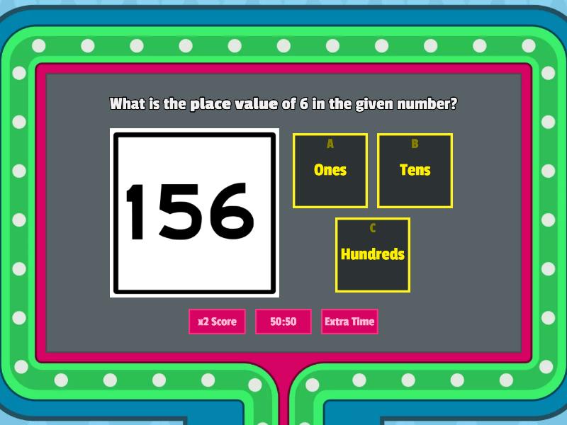 Value and Place value - Gameshow quiz