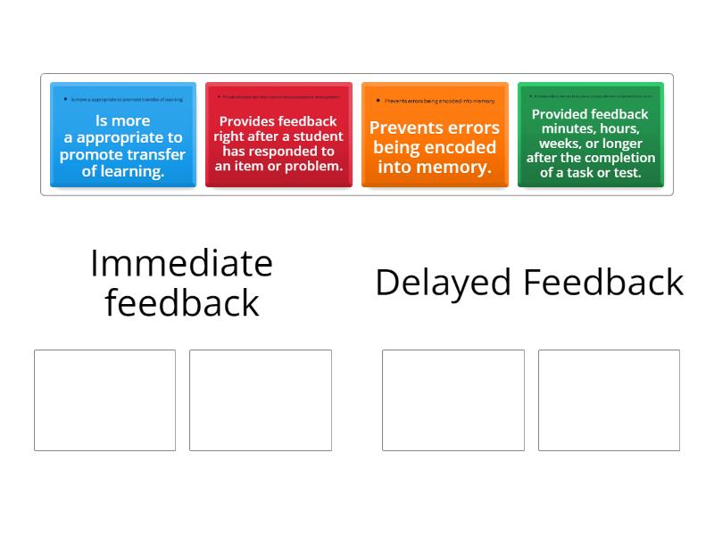 Types of feedback - Group sort
