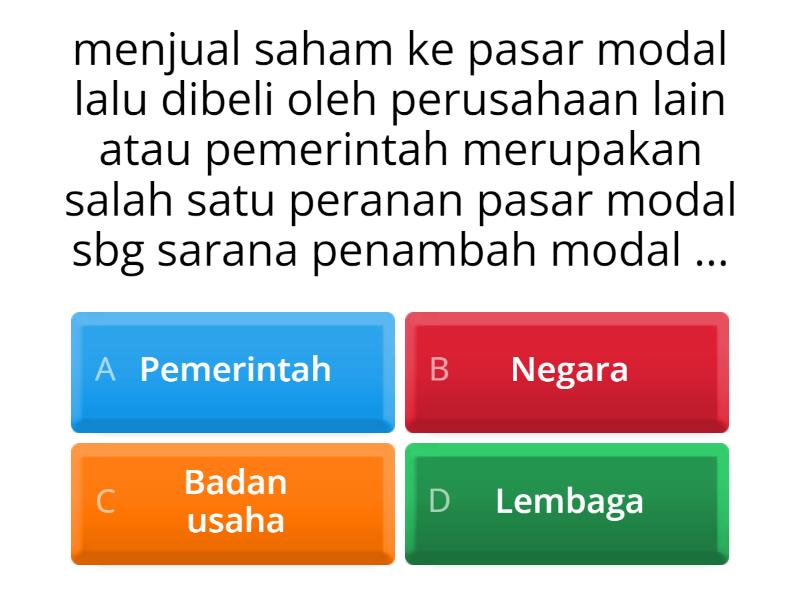 PASAR MODAL - Quiz