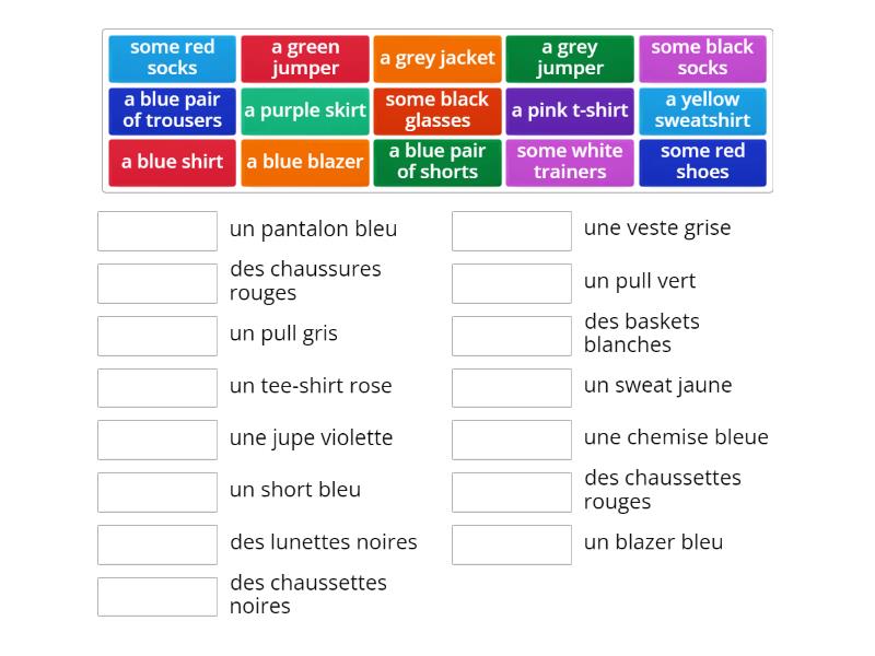 Colour agreements - Match up