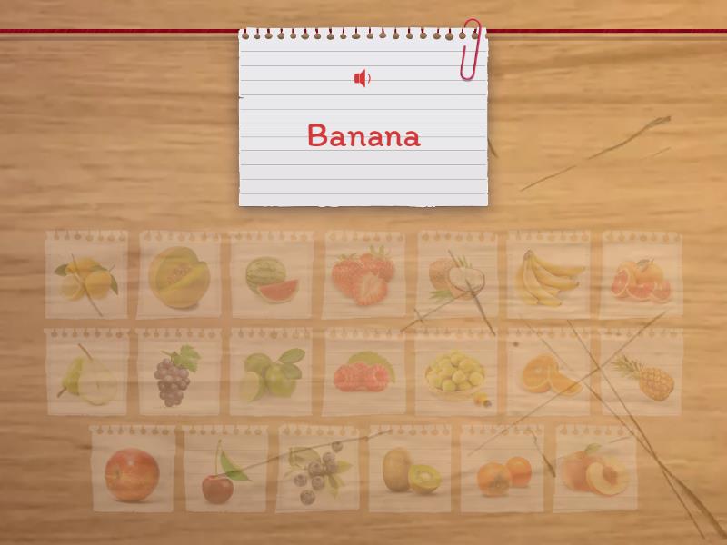 4th grade Fruits - Find the match