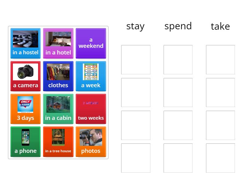 Unit 8 - Adventure - collocations - Group sort
