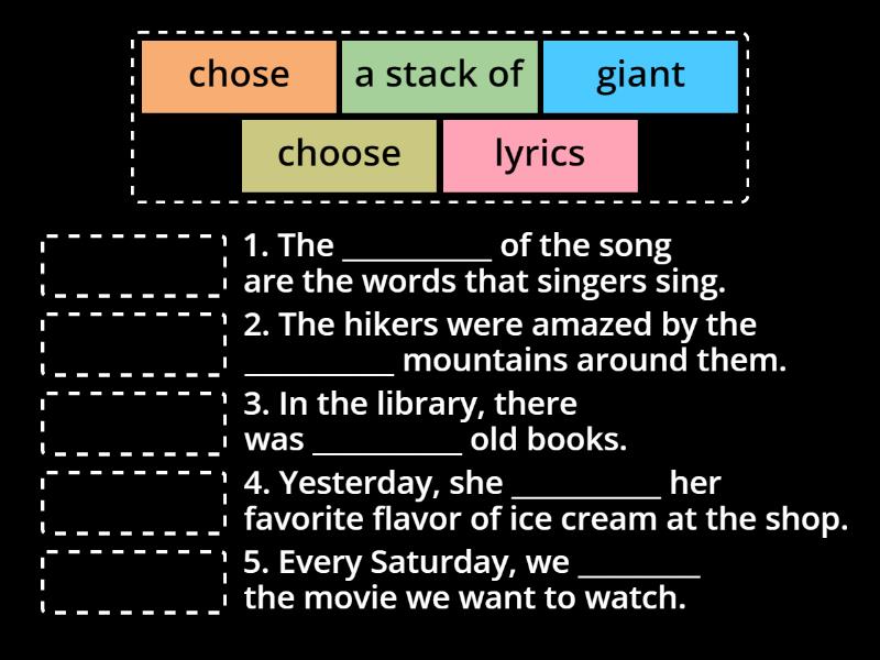 ESL2 2/1 Quiz - Match up