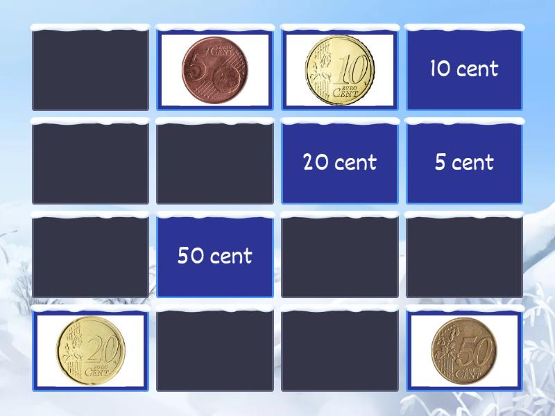 Recognising Euro Coins - Matching pairs