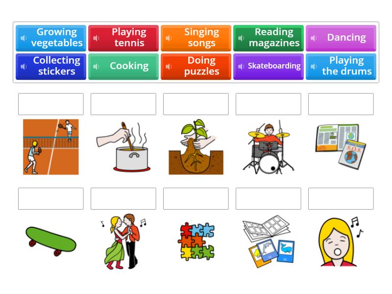 UNIT 5: Vocabulary (matching terms and photos) - Match up