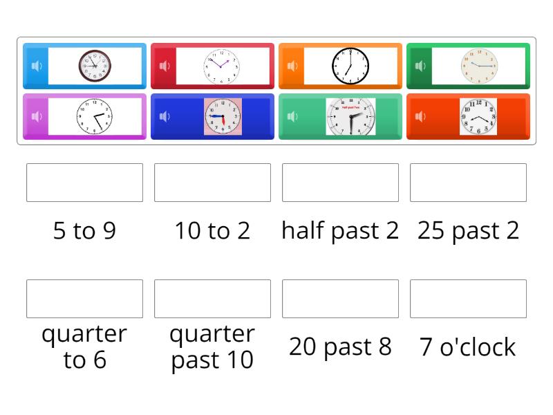 telling the time half quarter past to - Associação