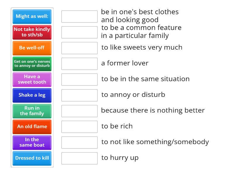 Idioms B2 - Match up