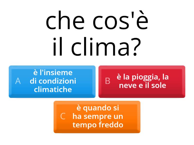 il clima e l'inquinamento - Quiz