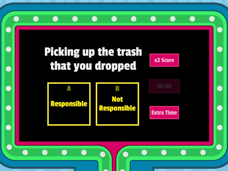 Responsibility Game Show - Gameshow quiz
