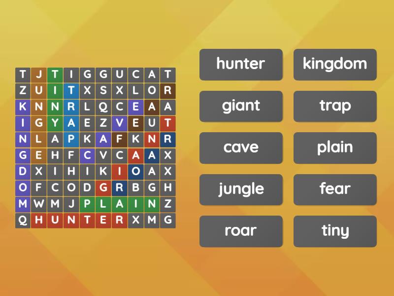 "The Lion and the Mouse" Vocabulary Activity - Wordsearch
