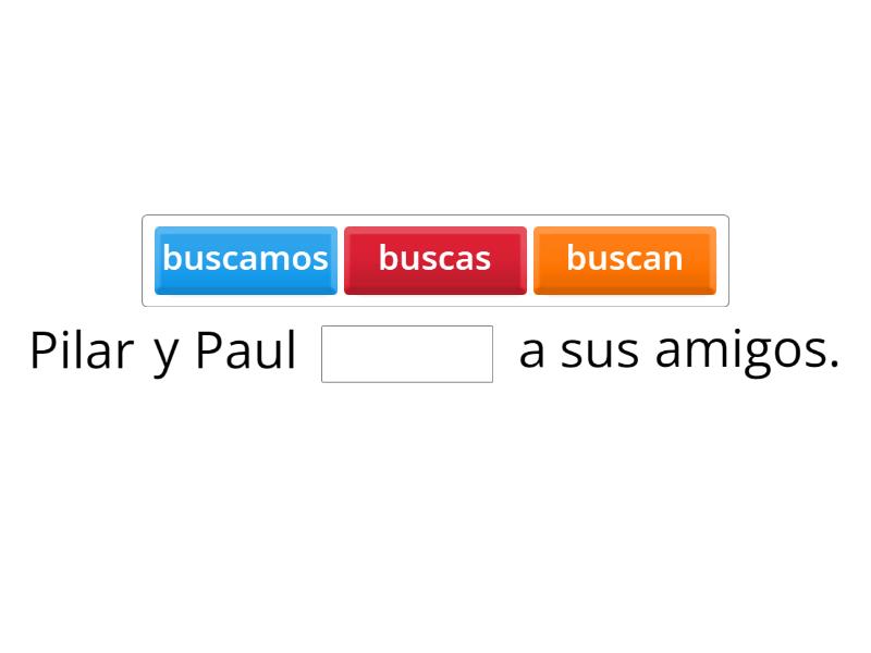 PRESENTE INDICATIVO BUSCAR - present simple - Indikativ Präsens ...