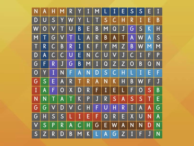 Praeteritum - starke Verben - Sopa de letras