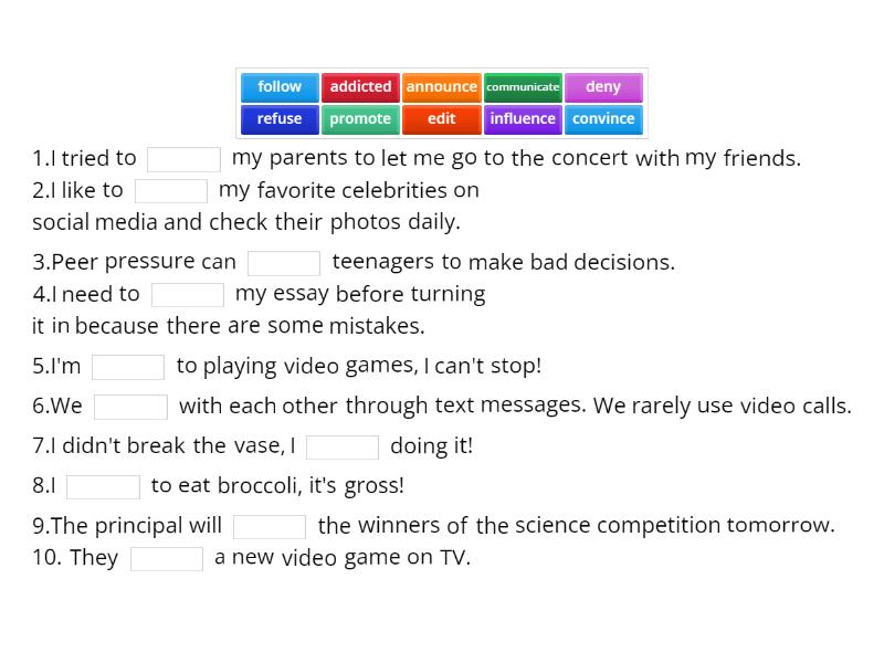 Social Media Vocabulary 1 - Complete the sentence