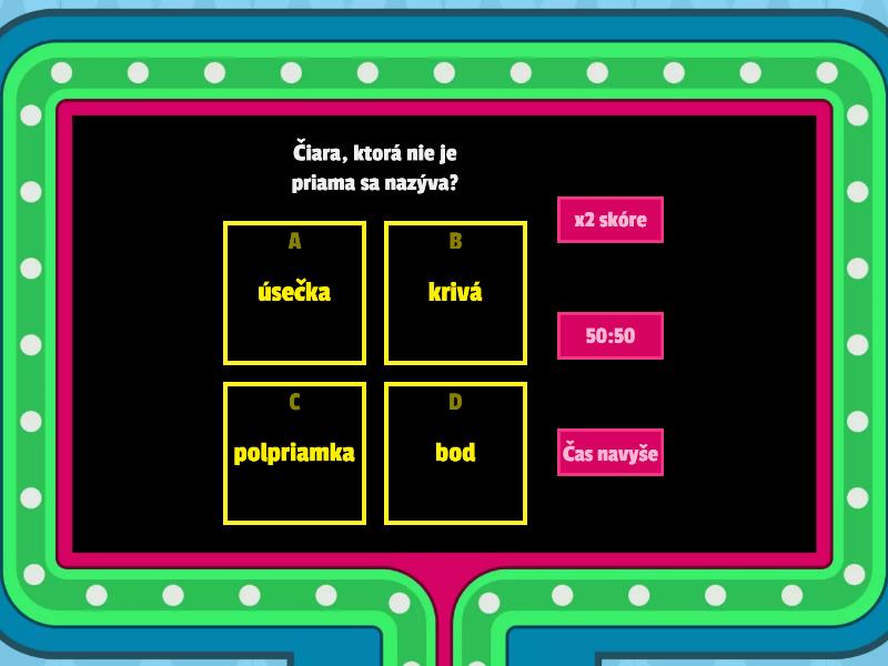 Geometria - opakovanie - Gameshow quiz