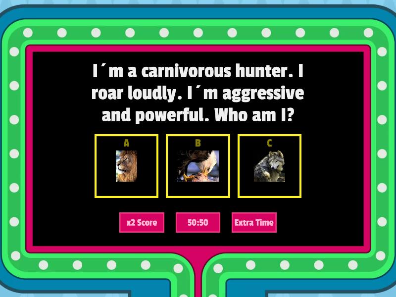Guess the Wild Animal - Gameshow quiz