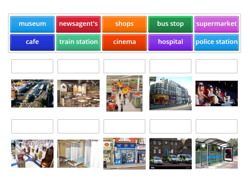 places in town - Match up