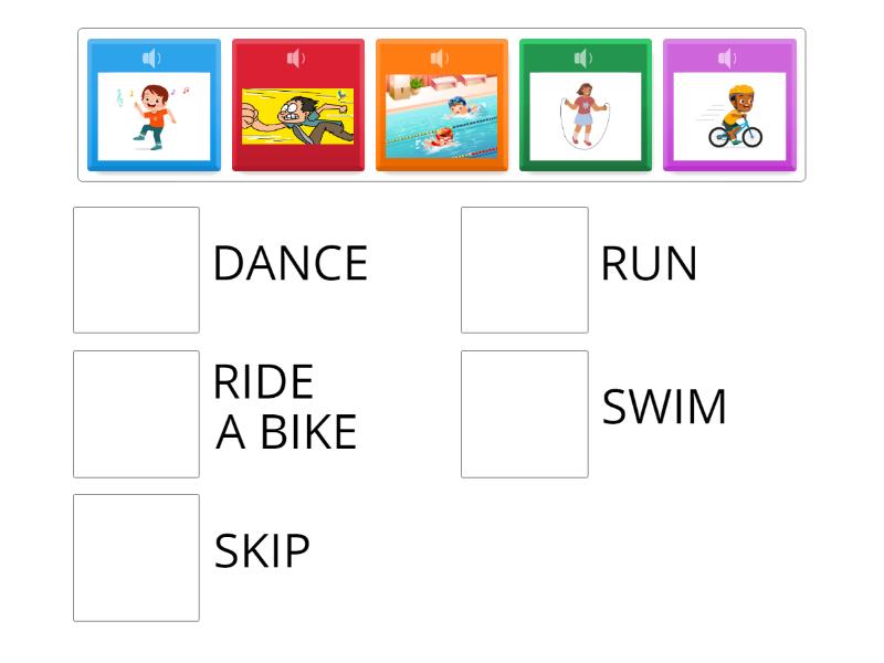 UNIT 3. Types of exercises. - Match up