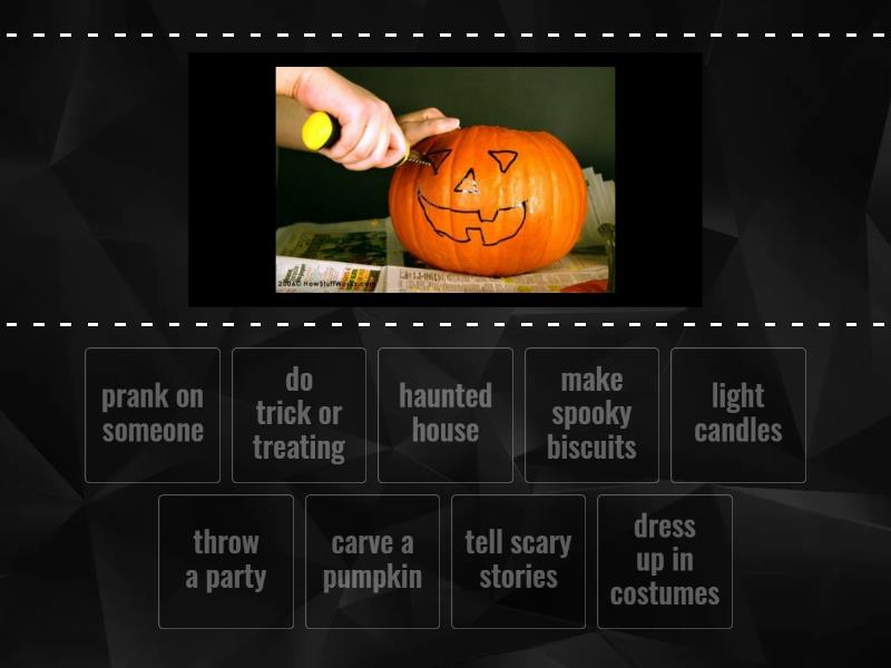 Halloween verb collocations - Find the match