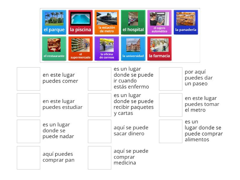 Lugares de la ciudad - Match up