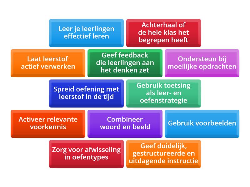 Bouwstenen voor effectieve didactiek - Flip tiles