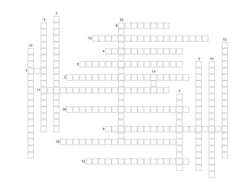Performance Management Vocabulary - Crossword