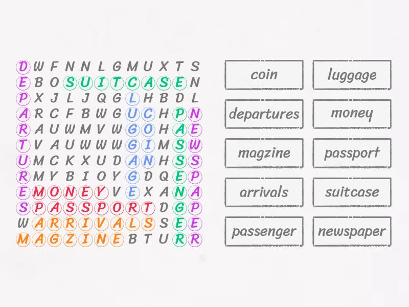 family and friends 4 unit 8 - lesson one - Wordsearch