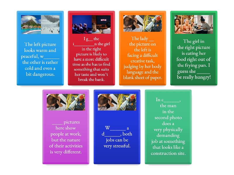 FCE Speaking Part 2 Phrases Revision - Fichas giratorias