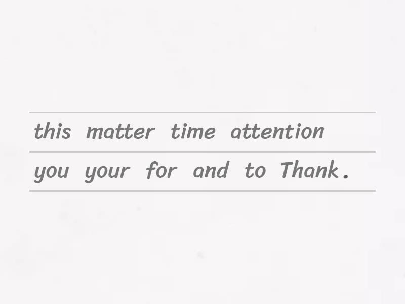 Closing statements in an email - Unjumble