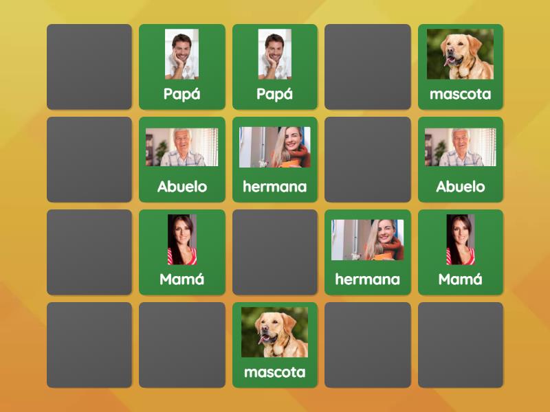 integrantes de mi familia - Matching pairs