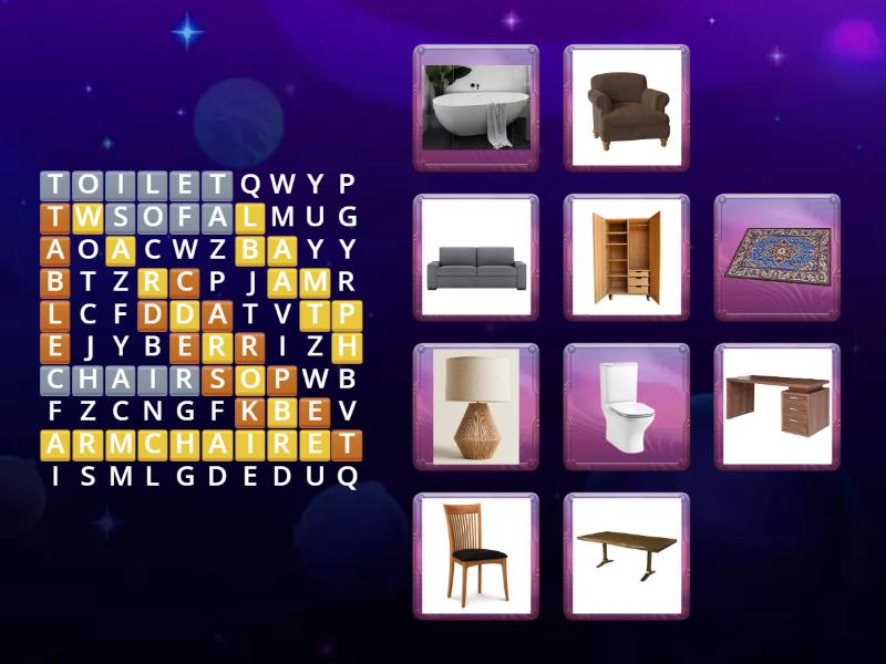 furniture - Wordsearch