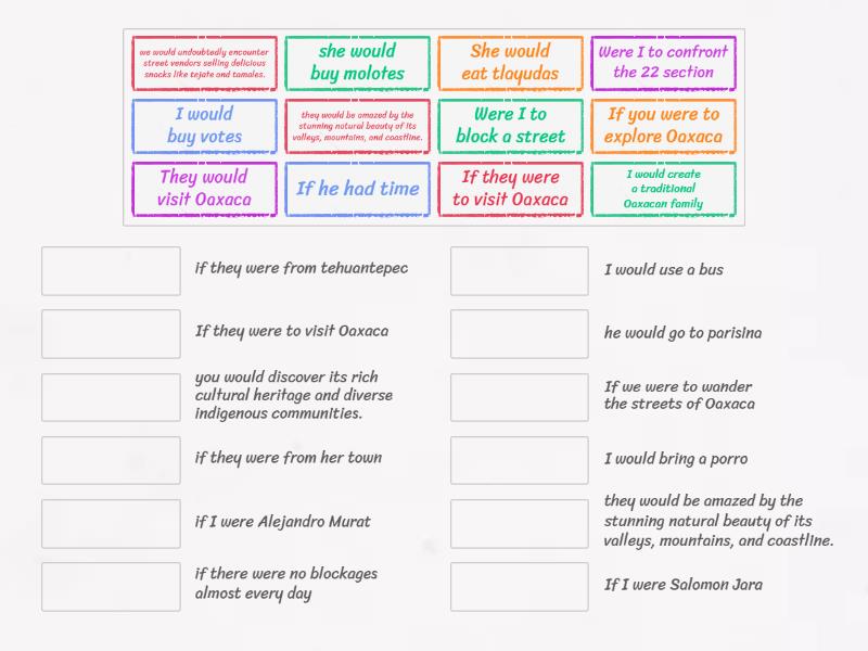 2nd conditional - Une las parejas