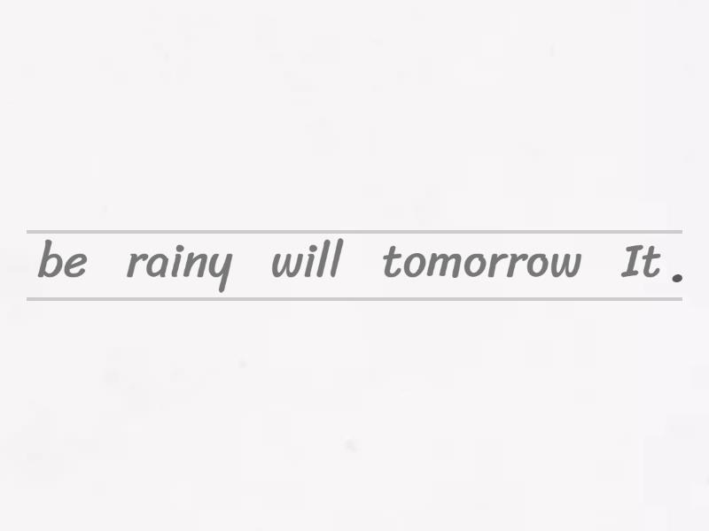 Weather + Future Simple - Привести в порядок
