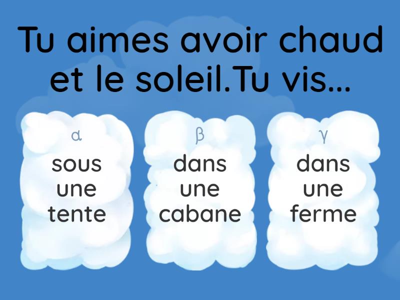 Trouve la reponse correcte - Quiz