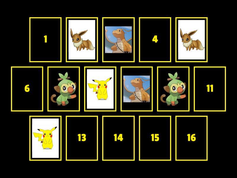 Memory pokemon - Matching pairs