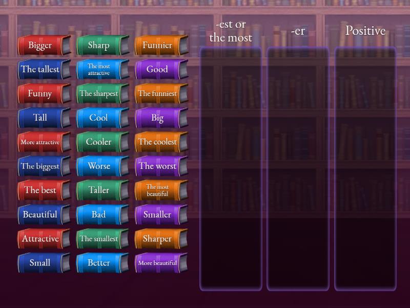 GG3 U2 Comparative and Superlative - Group sort