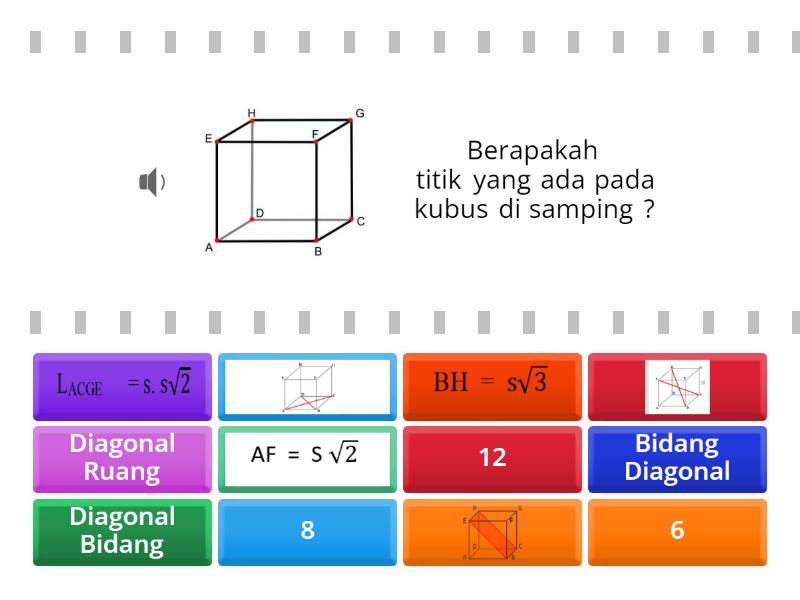 Latihan Unsur-unsur Kubus - Find the match