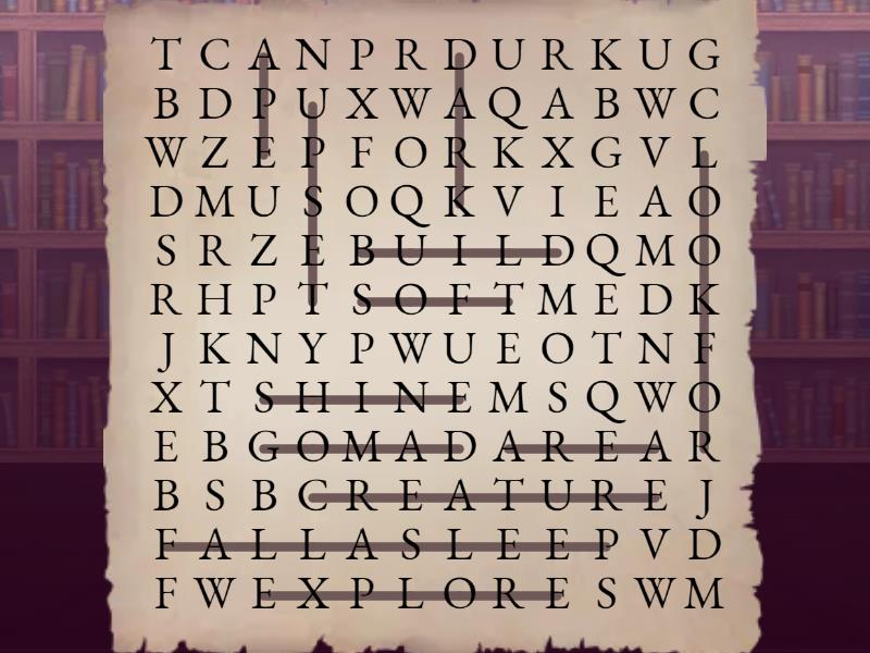 The time machine - Wordsearch