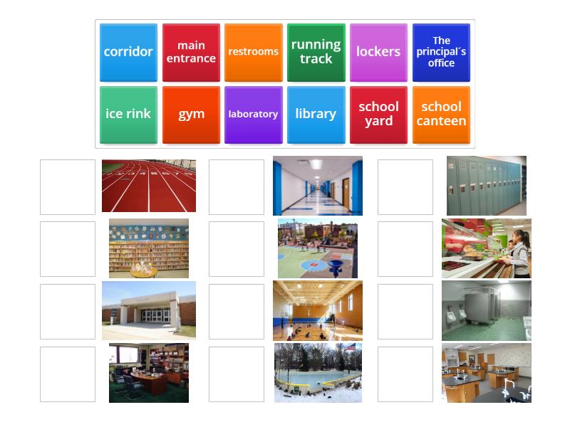 School Building - vocabulary - Match up