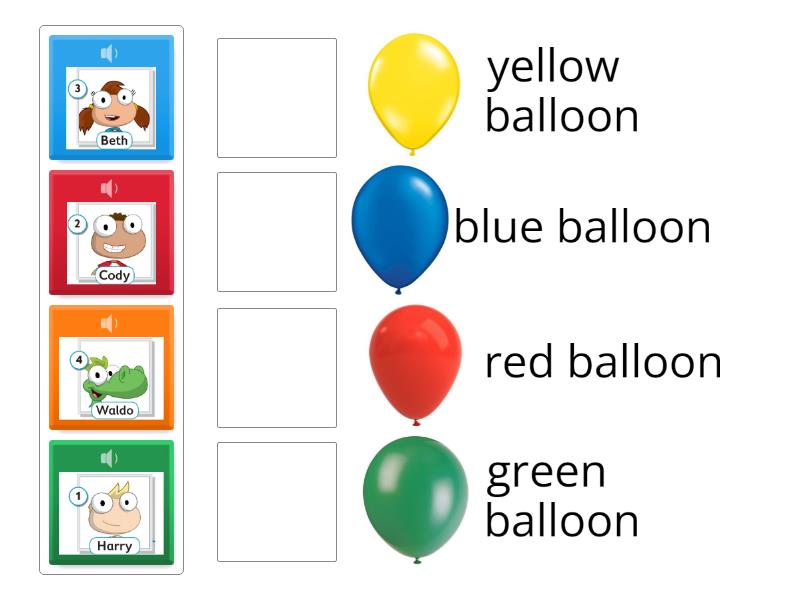 Match the balloons! - Match up